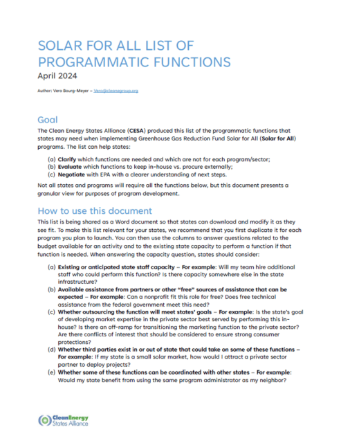 Solar for All - Clean Energy States Alliance