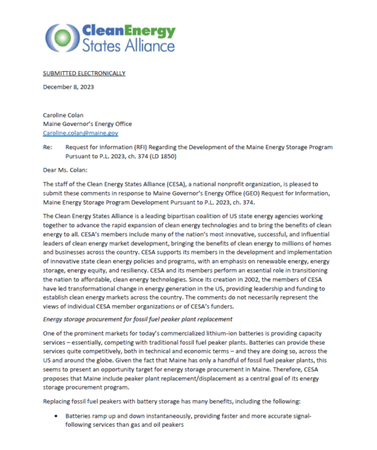 Resource Library - Clean Energy States Alliance