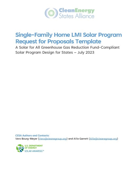 Single-Family Home LMI Solar Program Request for Proposals Template: A ...
