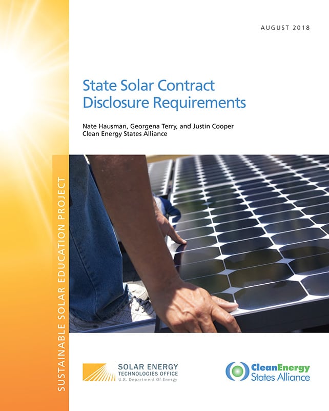 State Solar Contract Disclosure Requirements - Clean Energy States Alliance